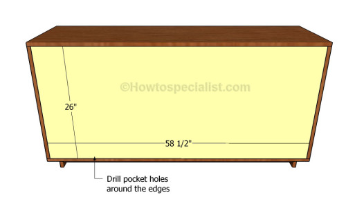 Buffet Table Plans | HowToSpecialist - How to Build, Step by Step DIY Plans